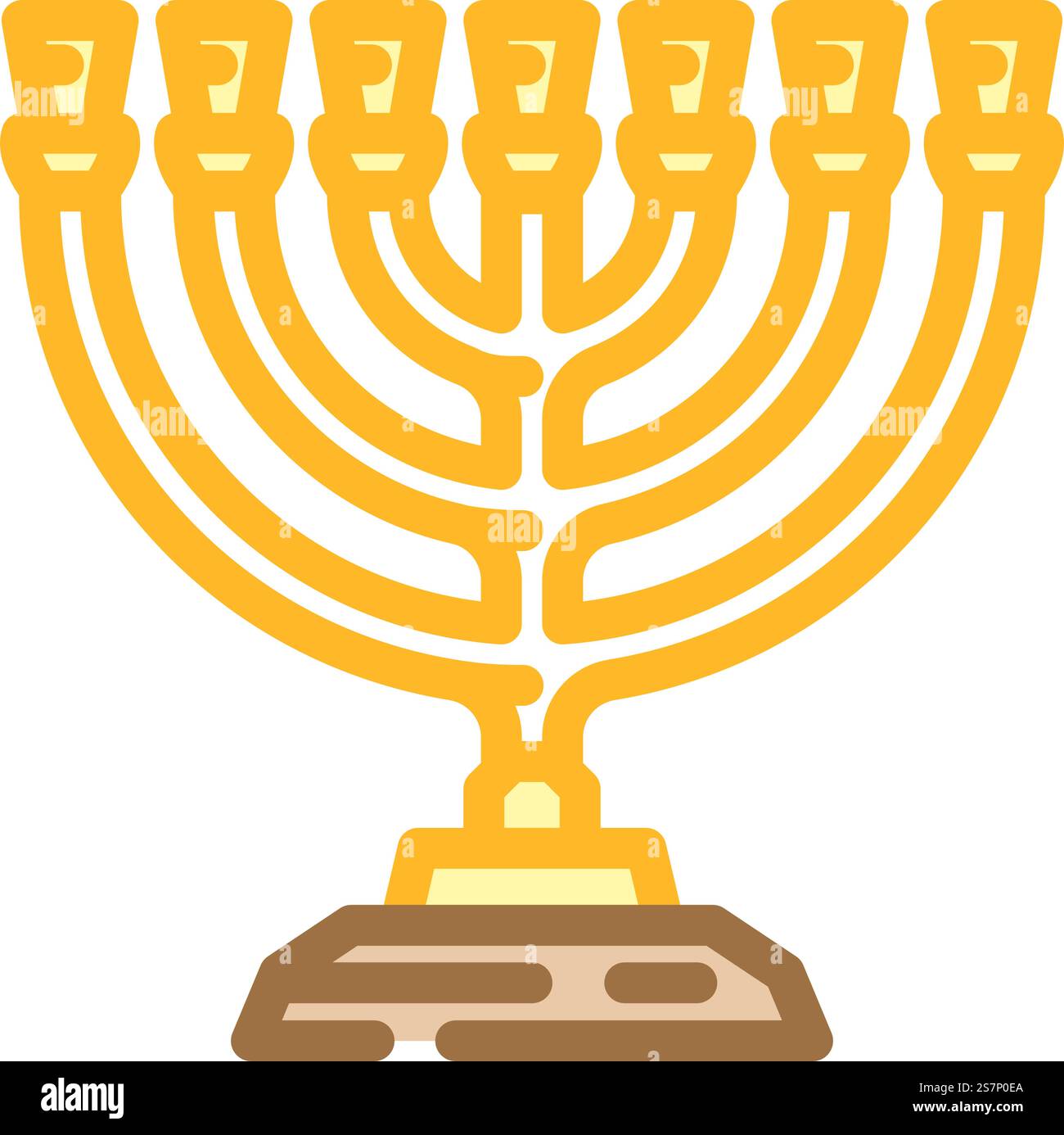 menorah jewish color icon vector. menorah jewish sign. isolated symbol ...