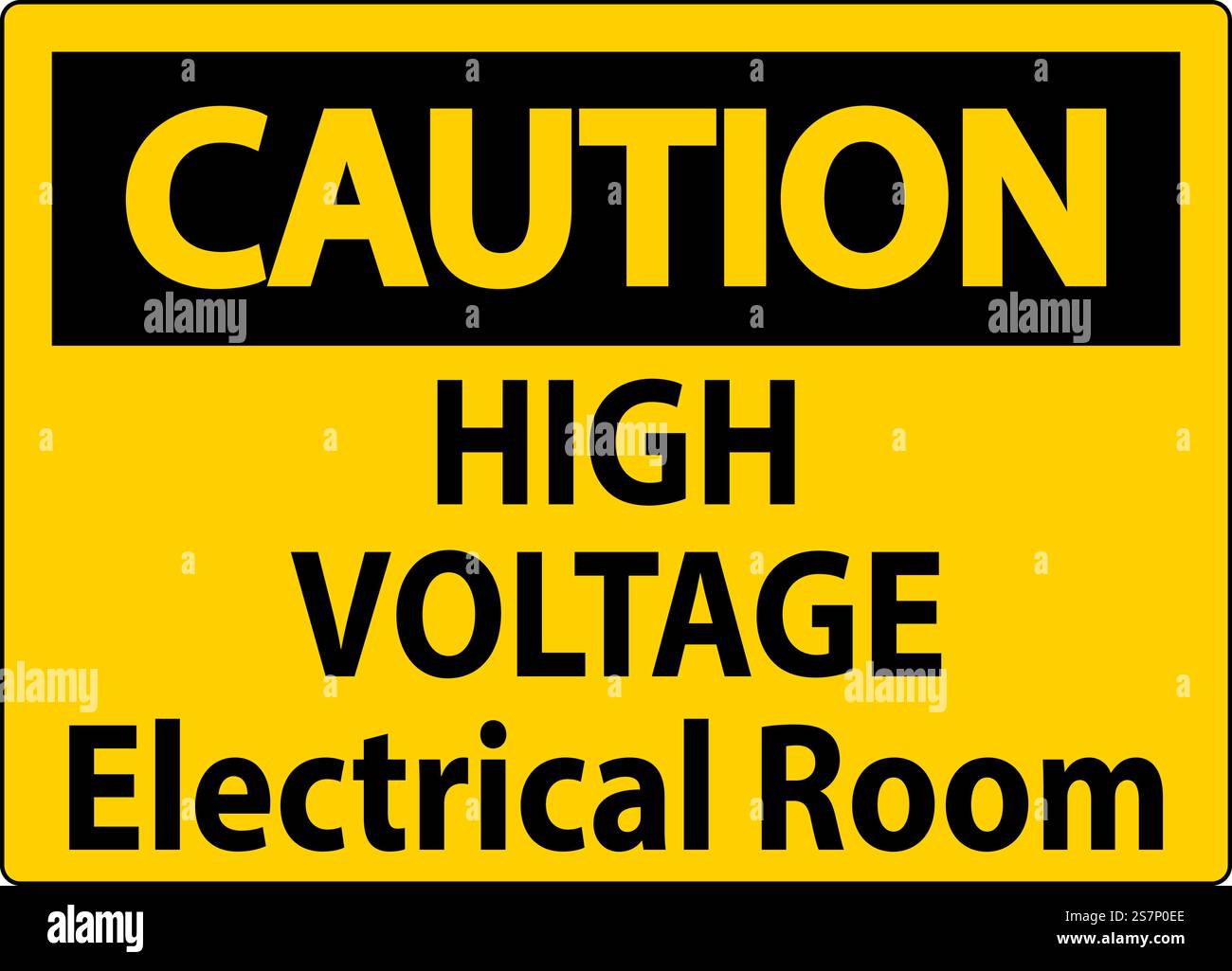 Caution Sign High Voltage - Electrical Room Stock Vector Image & Art ...