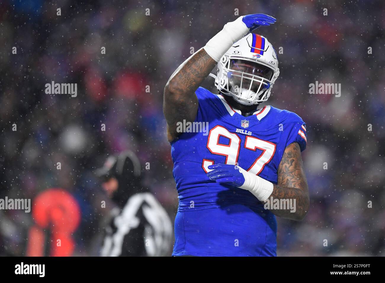Buffalo Bills defensive tackle Jordan Phillips (97) reacts during the ...