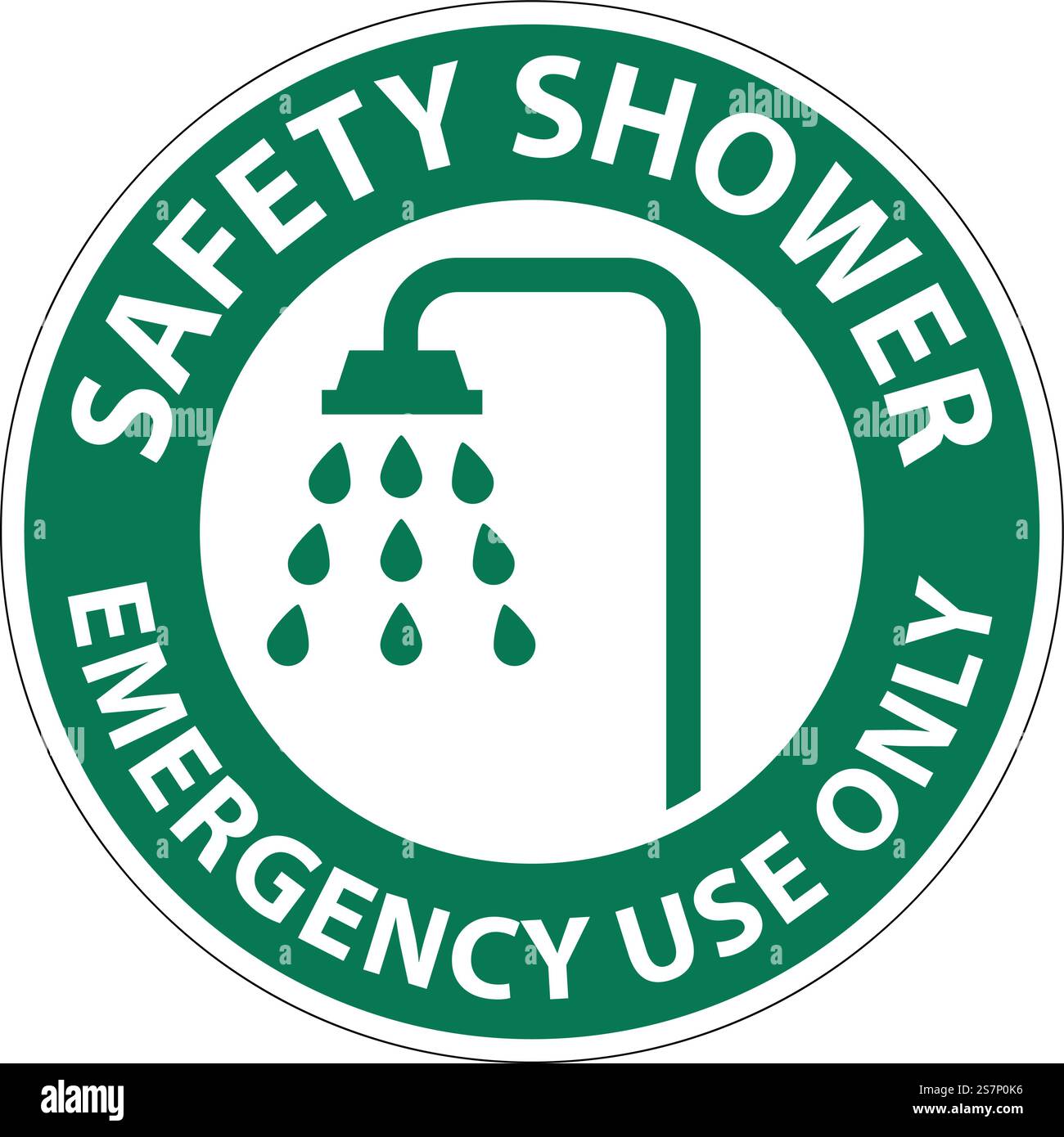 Safety Shower Sign, Safety Shower - Emergency Use Only Stock Vector ...