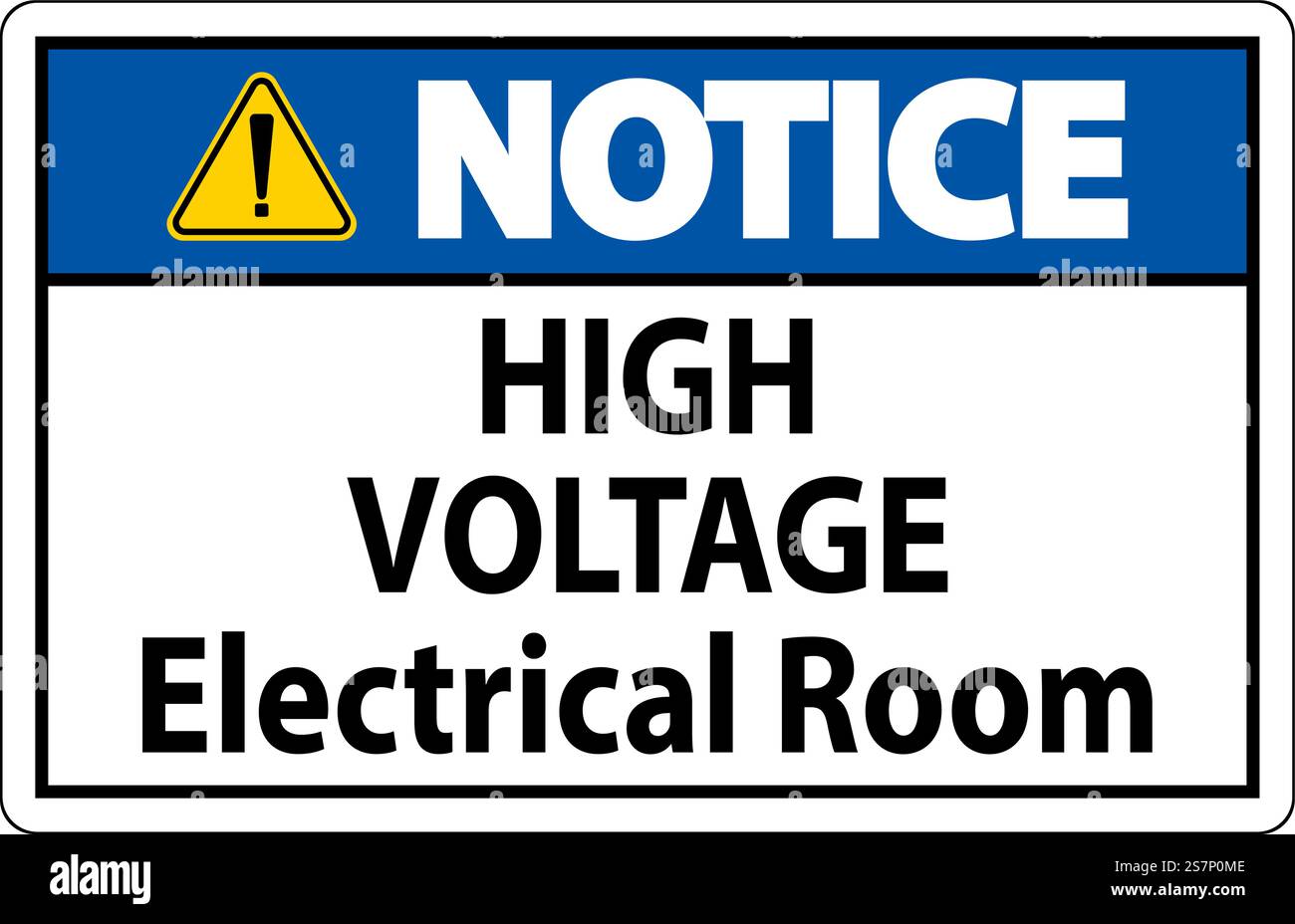 Notice Sign High Voltage - Electrical Room Stock Vector Image & Art - Alamy