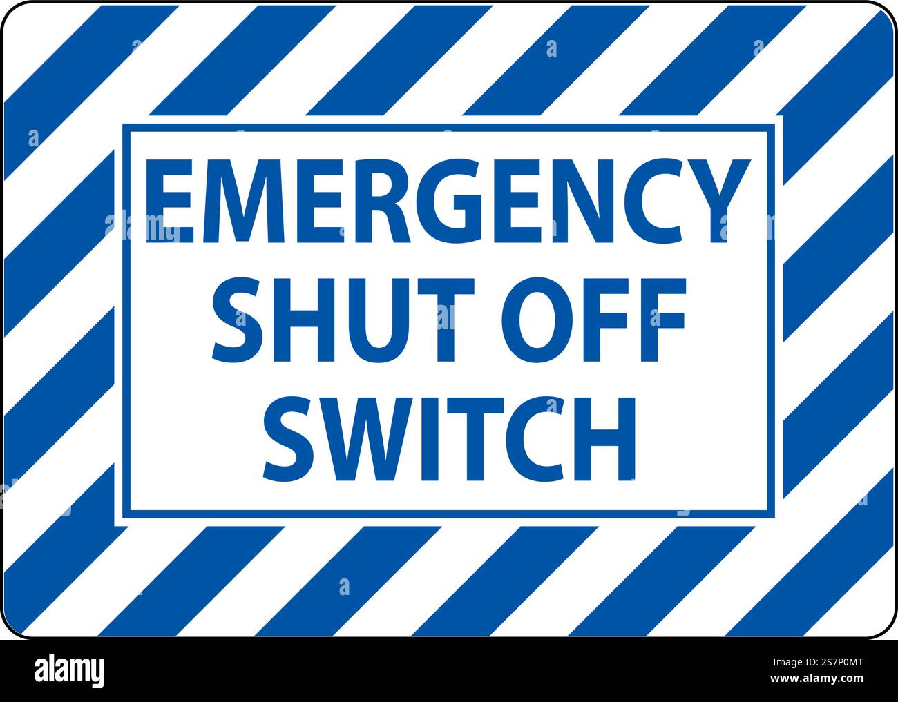 Automatic Start Hazard Sign Emergency Shut Off Switch Stock Vector ...