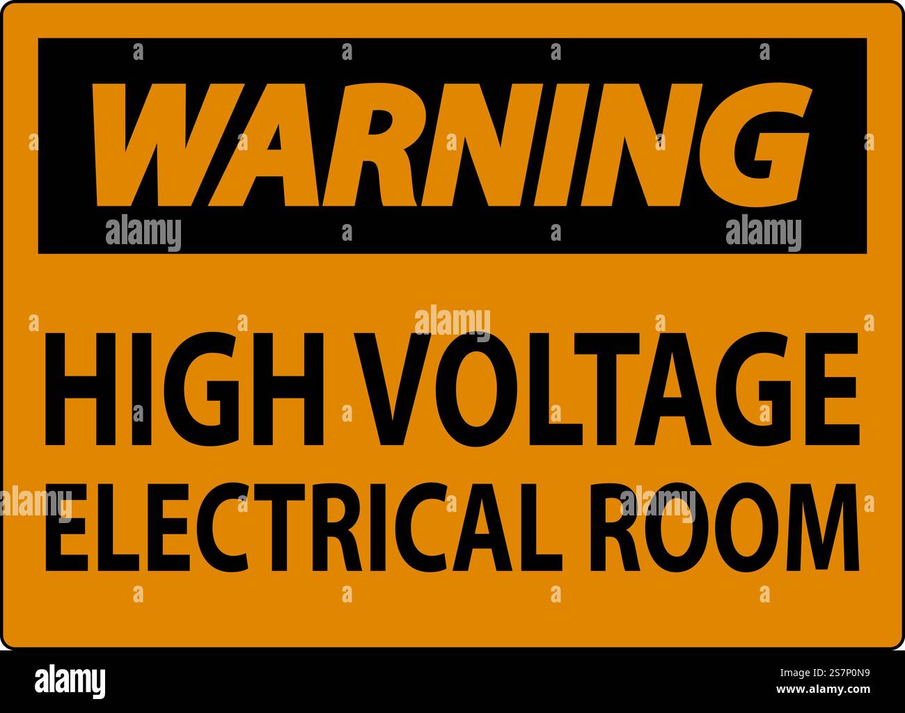 Warning Sign High Voltage - Electrical Room Stock Vector Image & Art ...