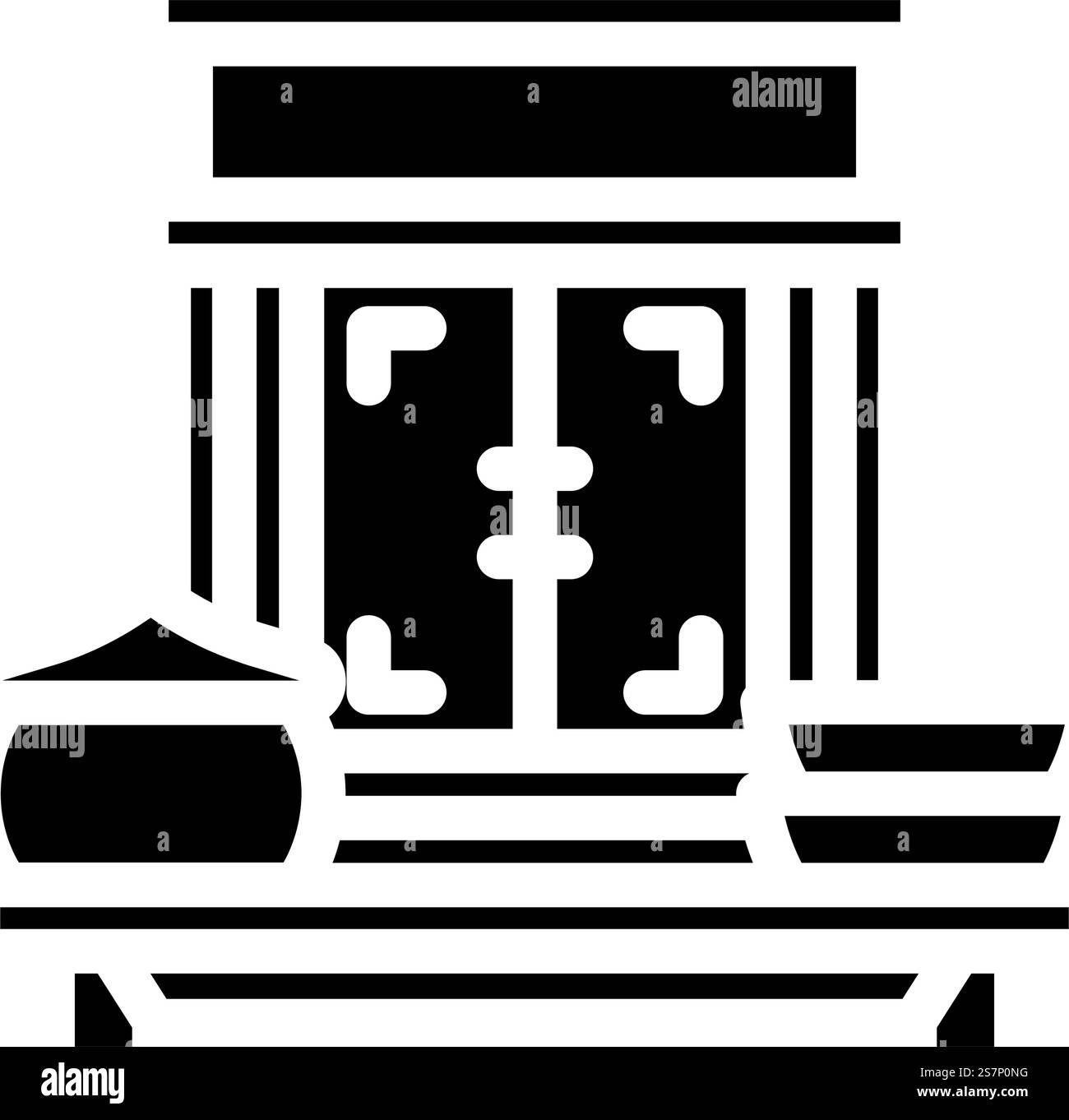 kamidana household shrine shintoism glyph icon vector. kamidana ...