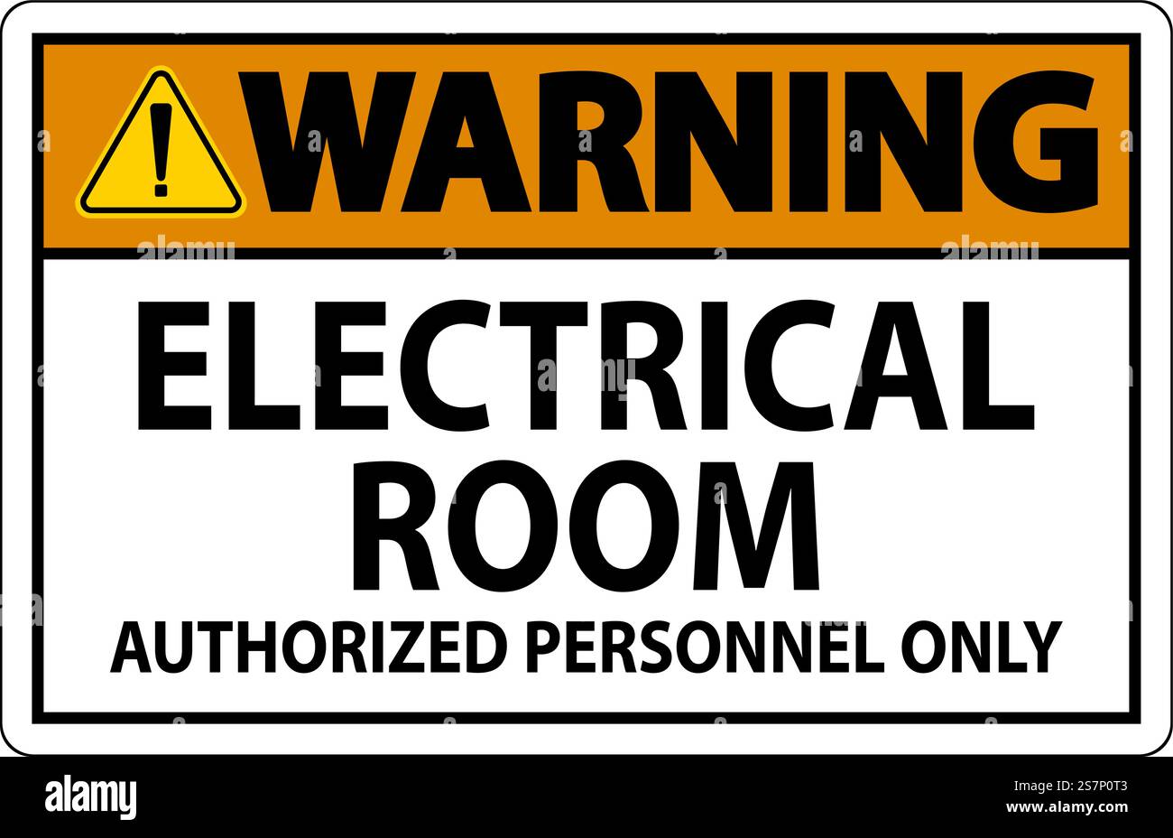 Warning Sign Electrical Room - Authorized Personnel Only Stock Vector ...