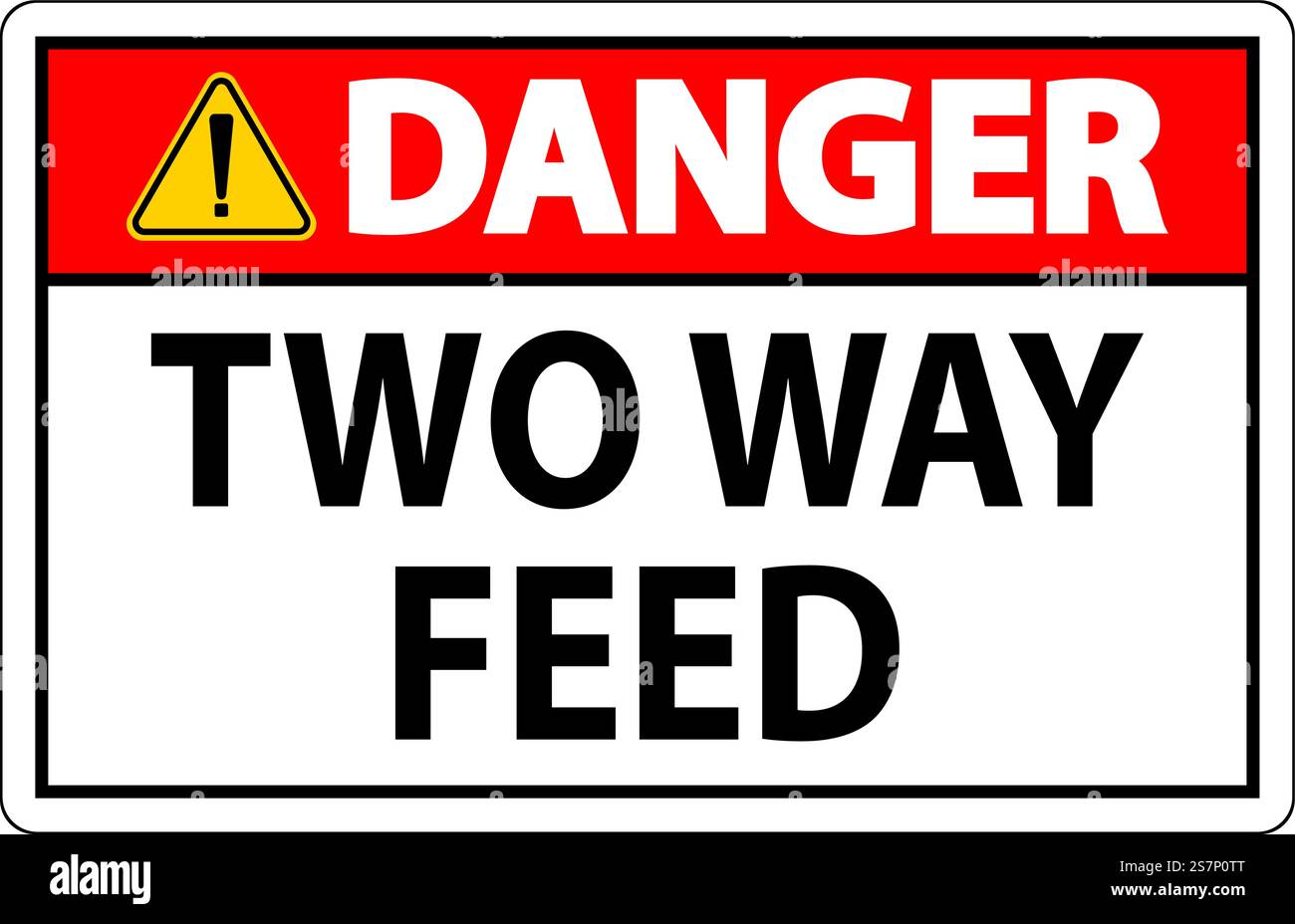 Danger Sign Two Way Feed Stock Vector Image & Art - Alamy