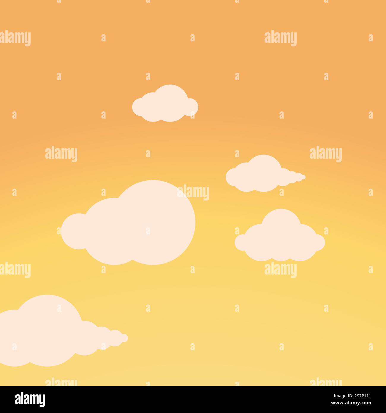 Cloud yellow sky illustration vector flat design Stock Vector Image ...