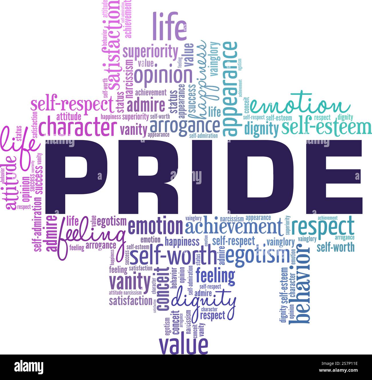 Pride conceptual vector illustration word cloud isolated on white ...