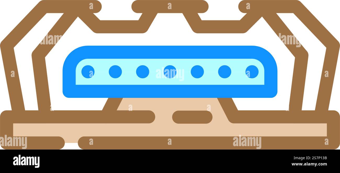 burner gas service color icon vector. burner gas service sign. isolated ...