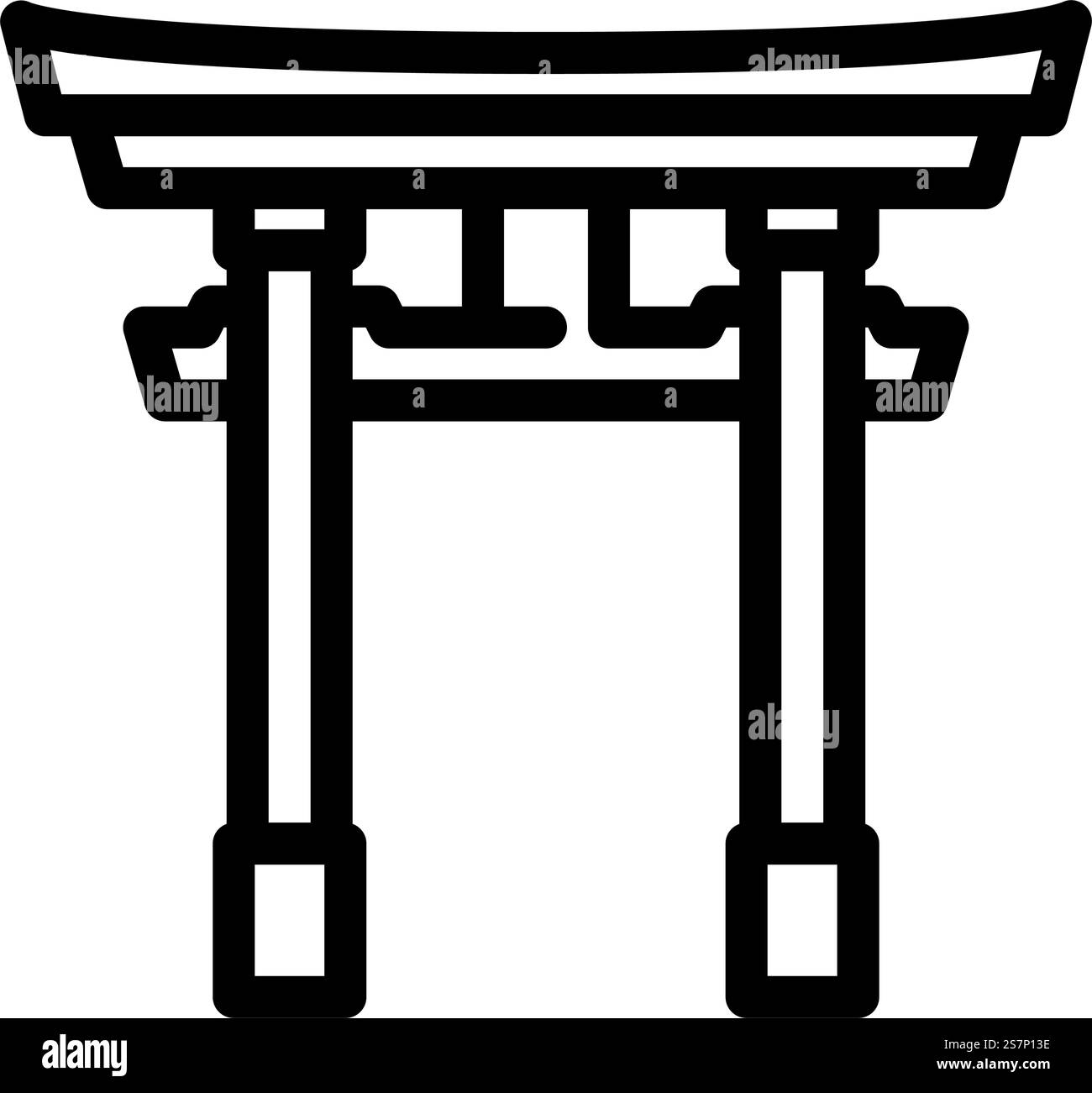 torii gate shintoism line icon vector. torii gate shintoism sign ...