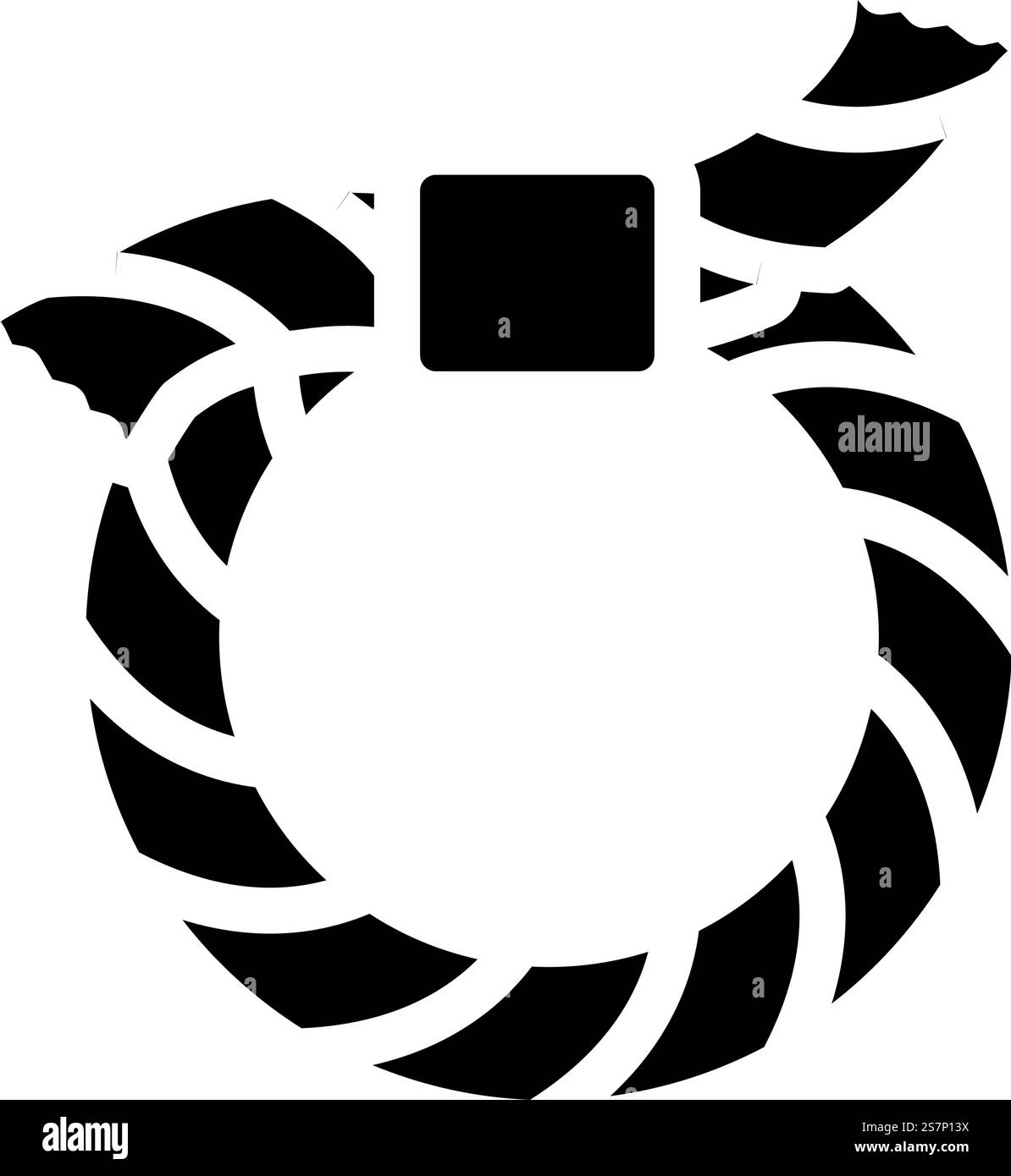 shimenawa ring shintoism glyph icon vector. shimenawa ring shintoism ...