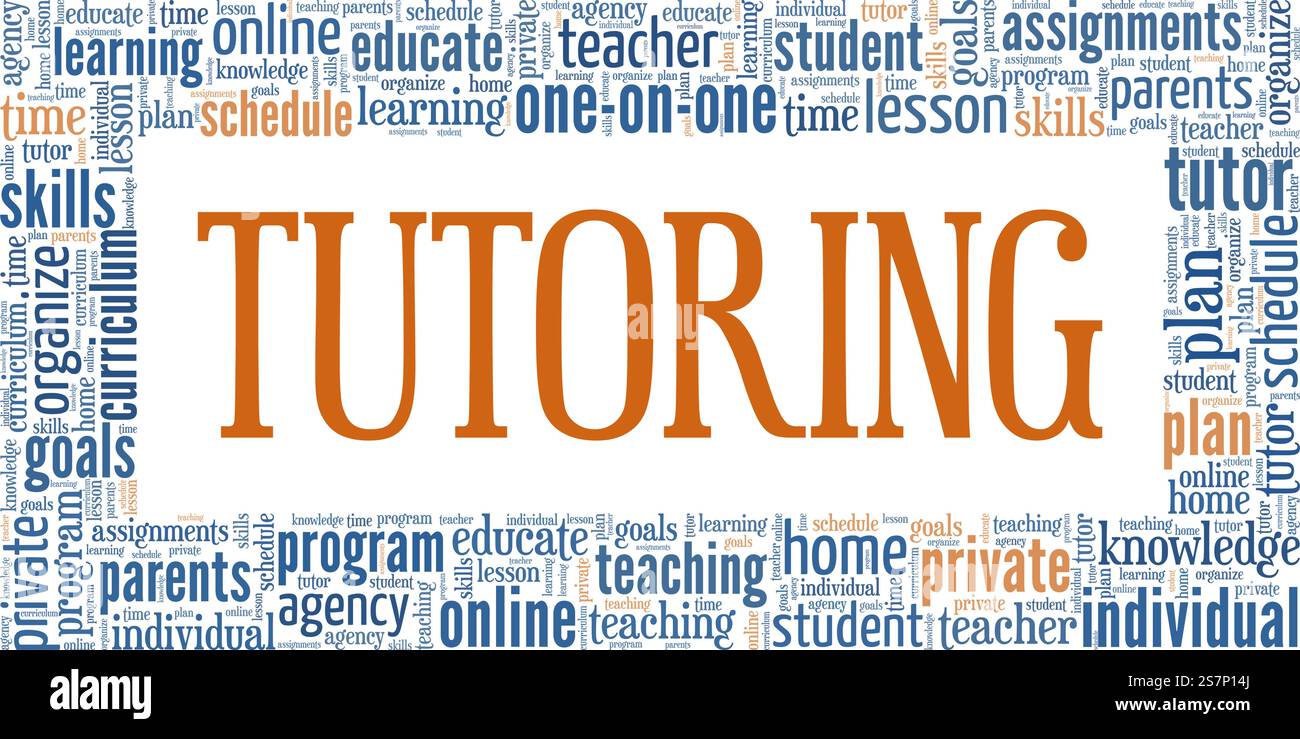 Tutoring conceptual vector illustration word cloud isolated on white ...
