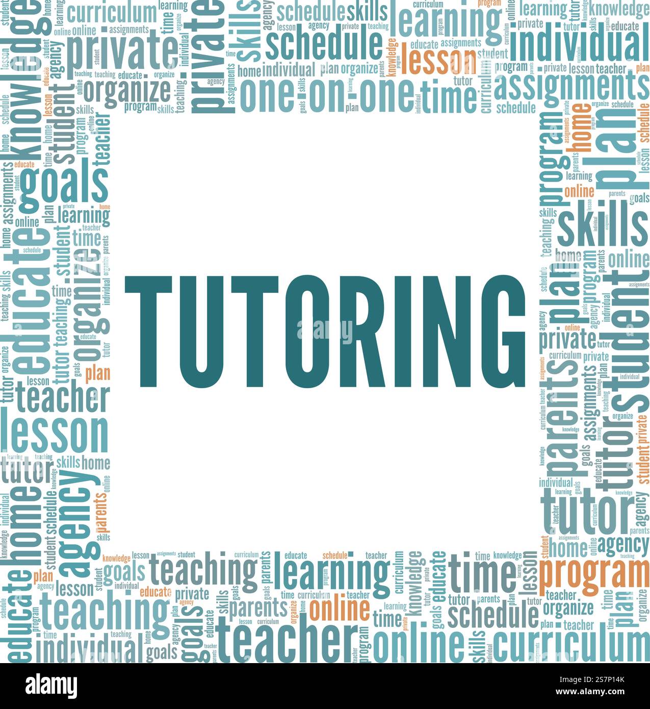 Tutoring conceptual vector illustration word cloud isolated on white ...