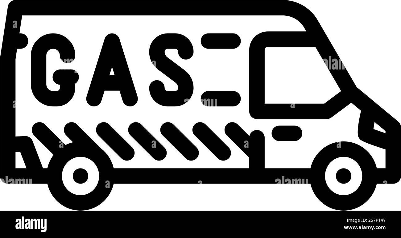 emergency gas service line icon vector. emergency gas service sign ...