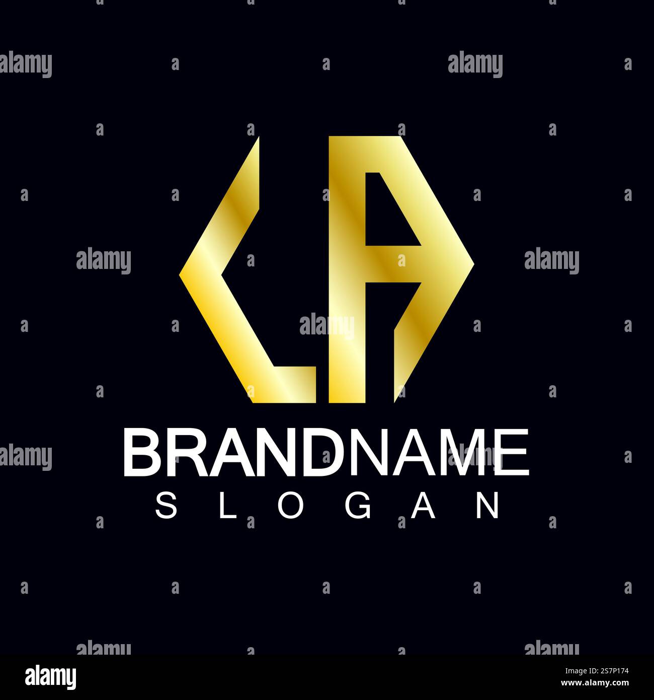 Initial Letters LA Logo Design Vector Template Stock Vector Image & Art ...