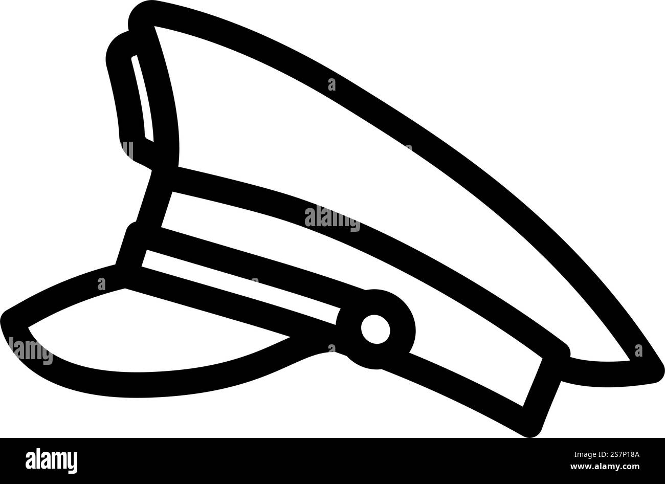 military hat cap line icon vector. military hat cap sign. isolated ...