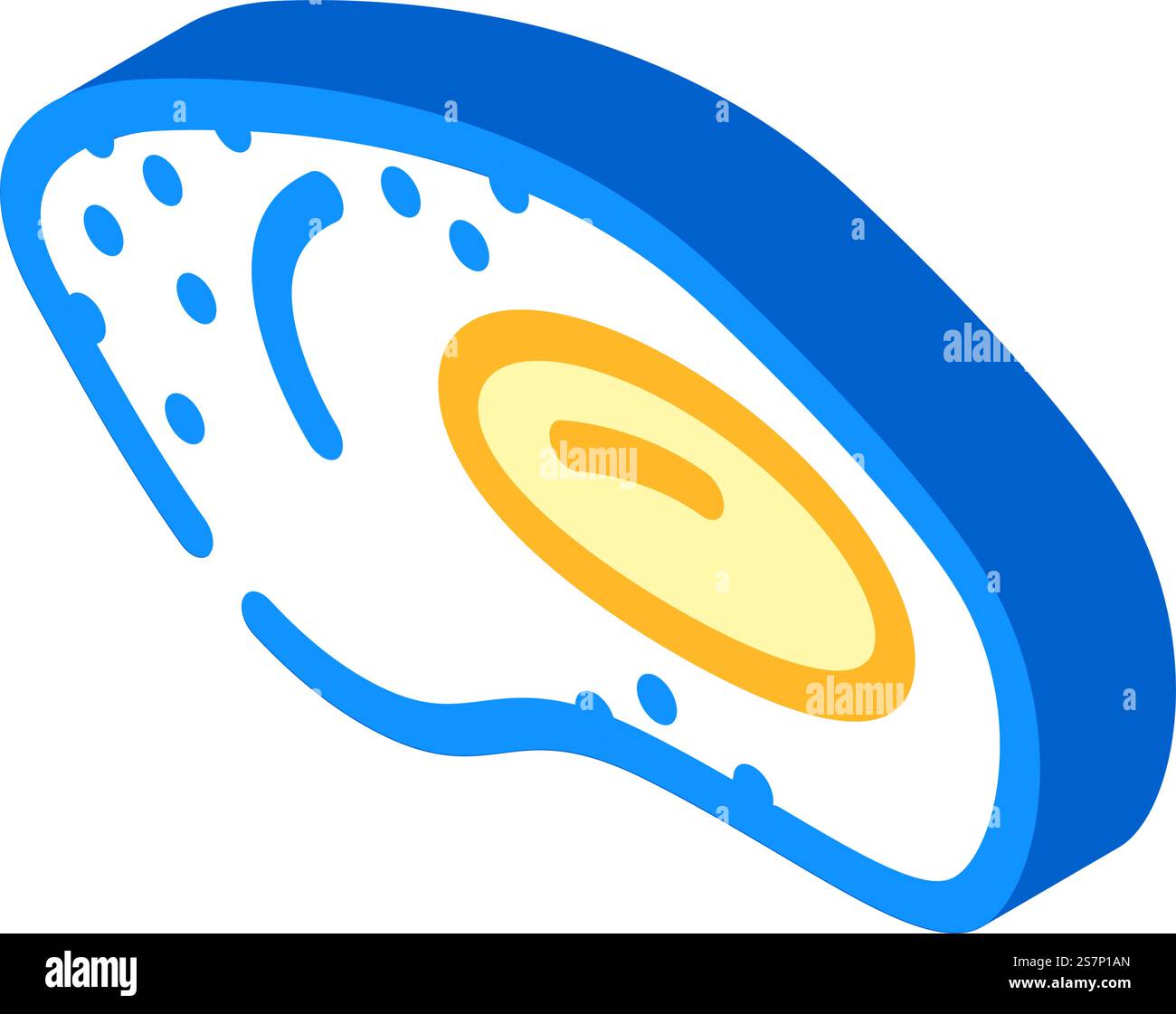 fried egg chicken farm food isometric icon vector. fried egg chicken ...