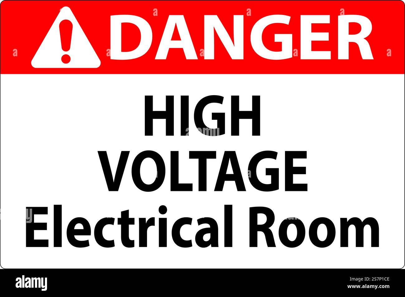 Danger Sign High Voltage - Electrical Room Stock Vector Image & Art - Alamy