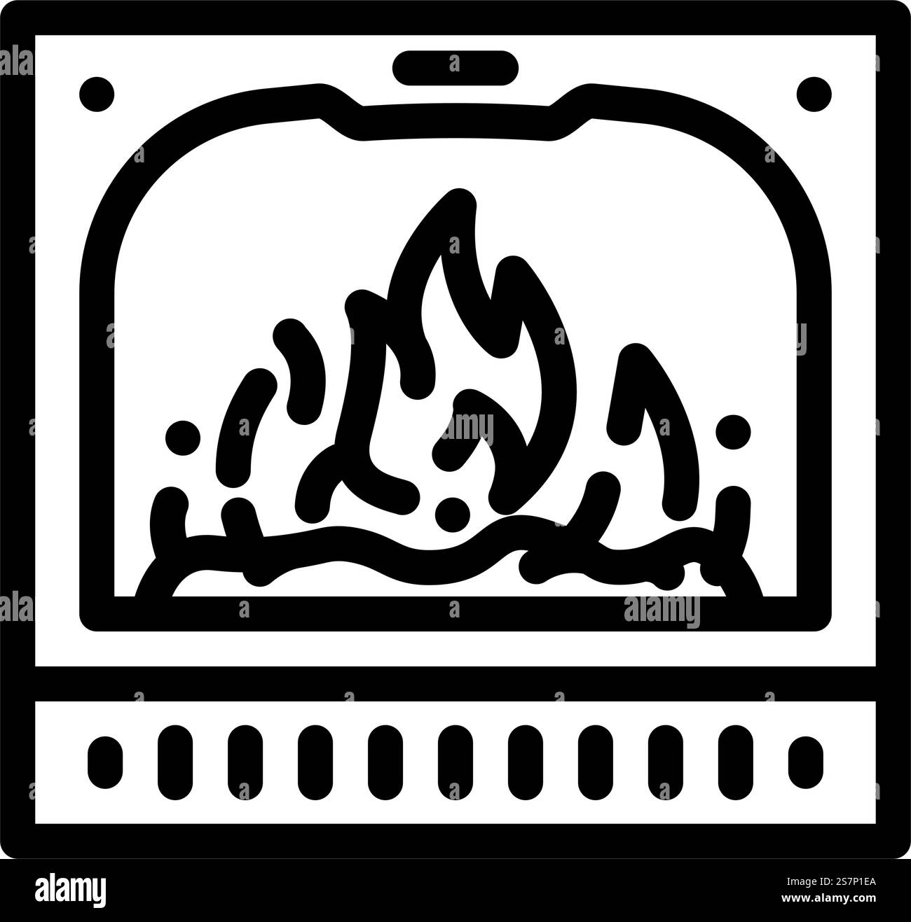 fireplace gas service line icon vector. fireplace gas service sign ...