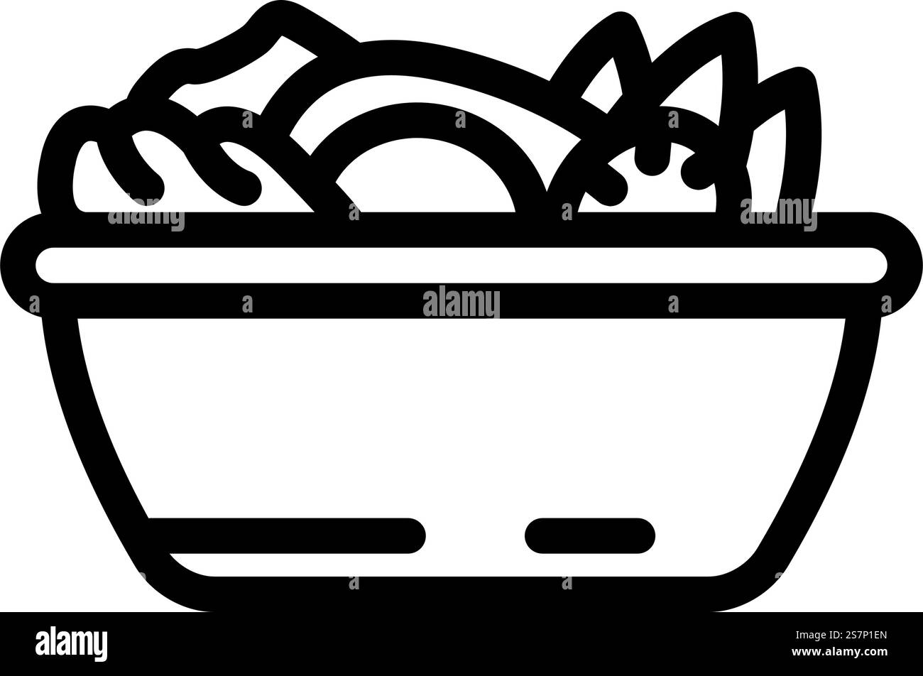 egg salad line icon vector. egg salad sign. isolated contour symbol ...