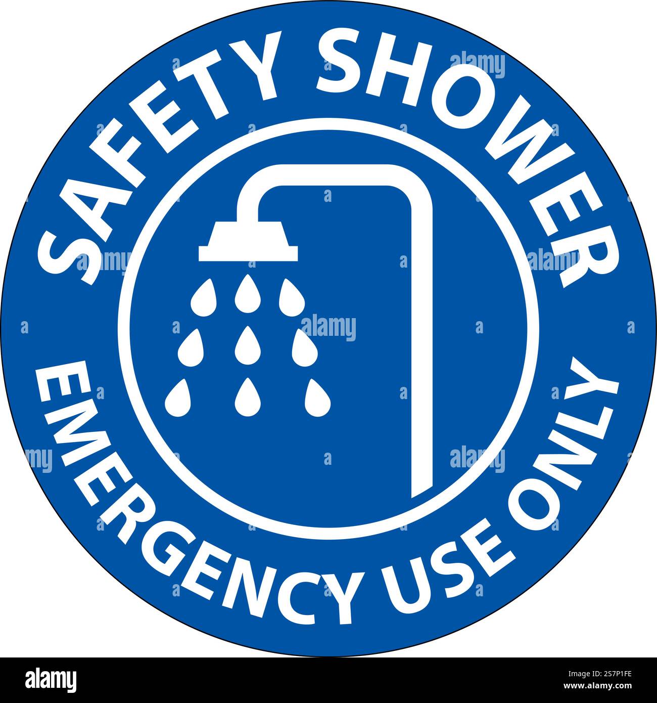 Safety Shower Sign, Safety Shower - Emergency Use Only Stock Vector ...