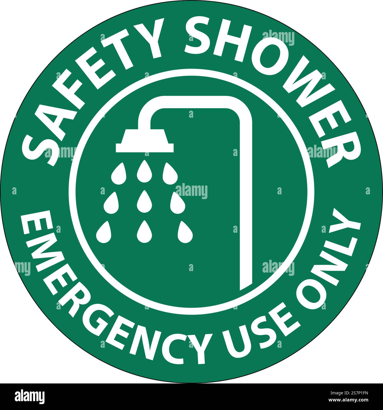 Safety Shower Sign, Safety Shower - Emergency Use Only Stock Vector ...