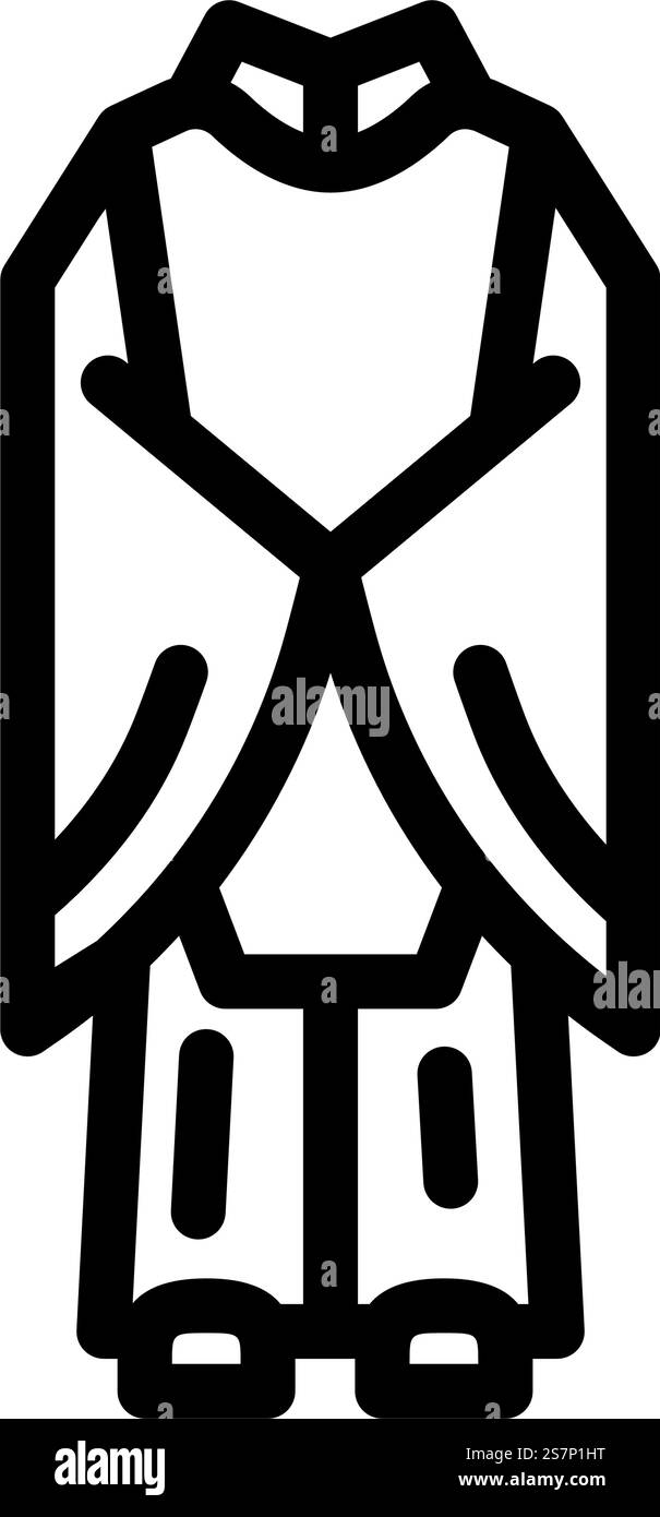 shinto priest robe shintoism line icon vector. shinto priest robe ...