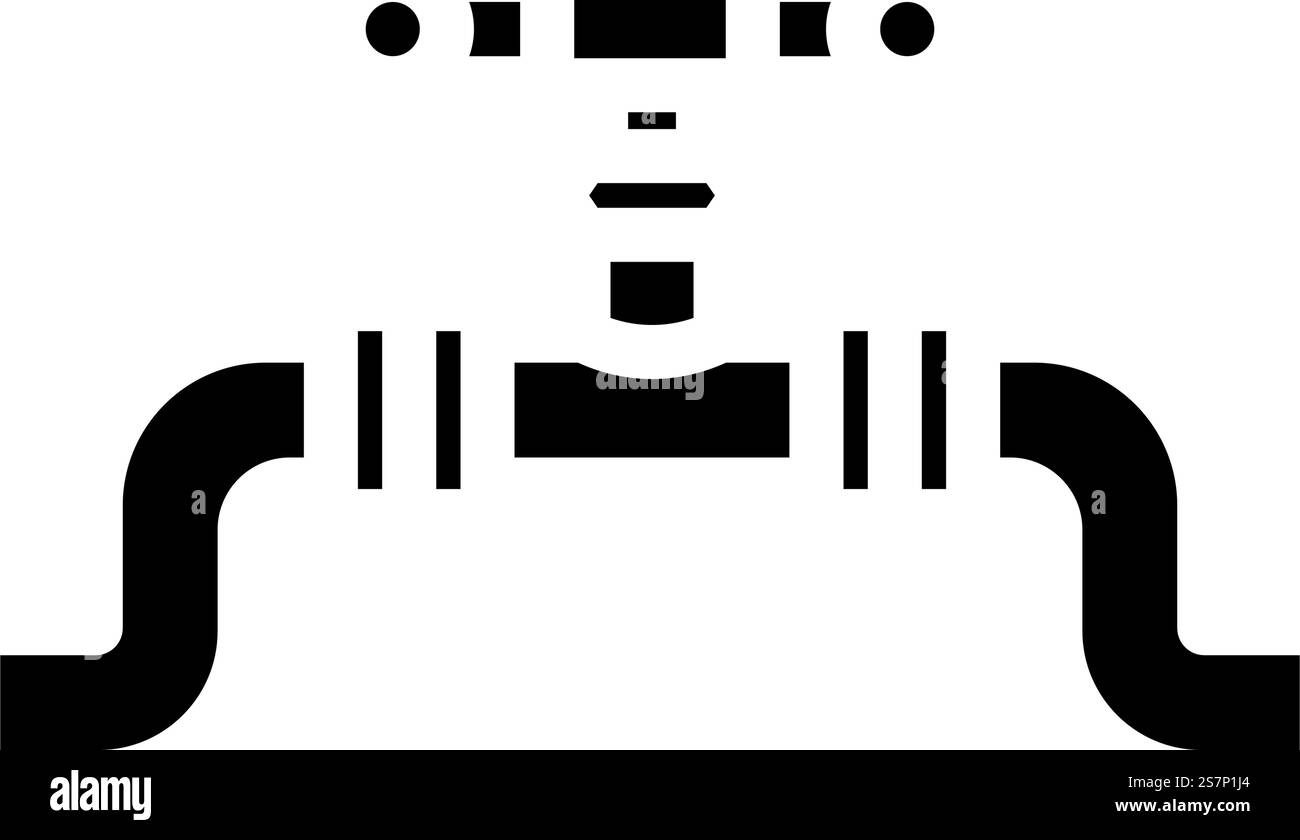 pipeline gas service glyph icon vector. pipeline gas service sign ...