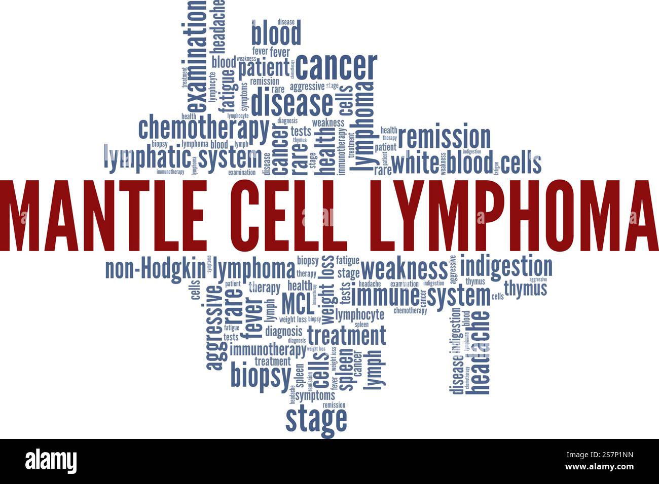 Mantle Cell Lymphoma MCL conceptual vector illustration word cloud isolated on white background ...