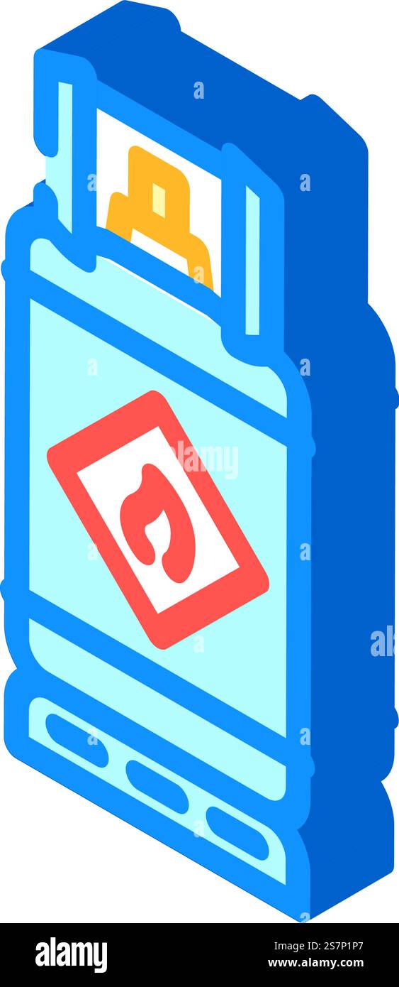cylinder gas service isometric icon vector. cylinder gas service sign ...