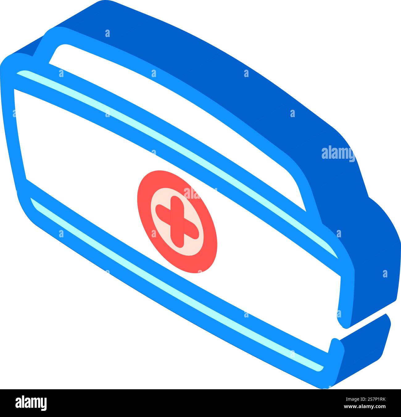 nurse hat cap isometric icon vector. nurse hat cap sign. isolated ...