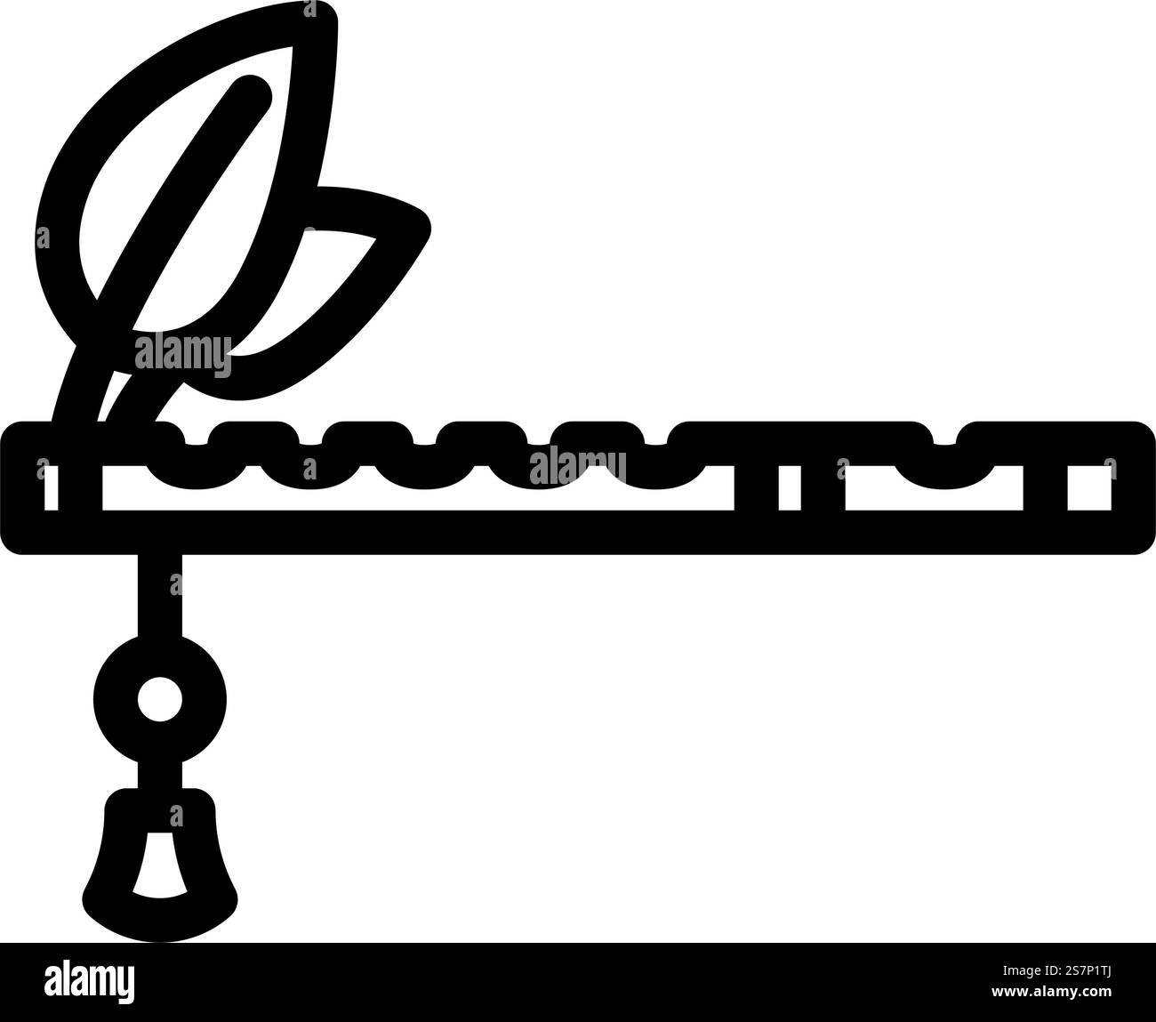 krishna flute hinduism line icon vector. krishna flute hinduism sign ...