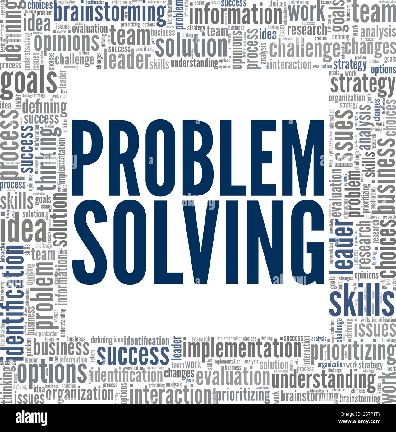 Problem Solving conceptual vector illustration word cloud isolated on ...