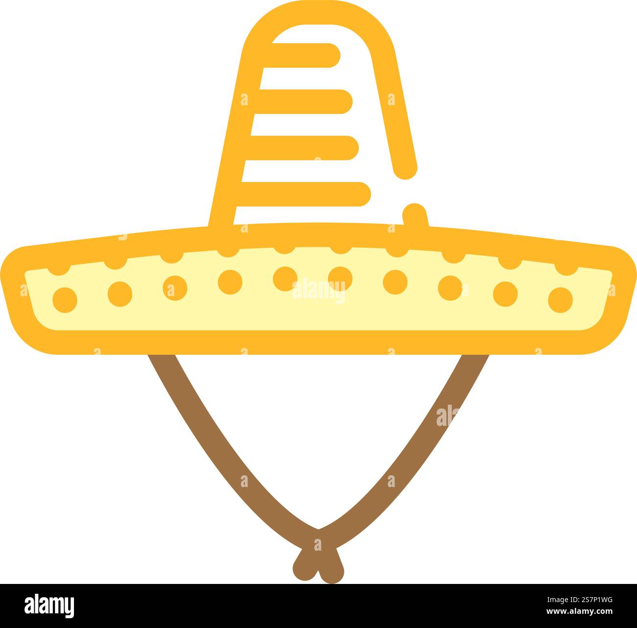 sombrero hat cap color icon vector. sombrero hat cap sign. isolated ...