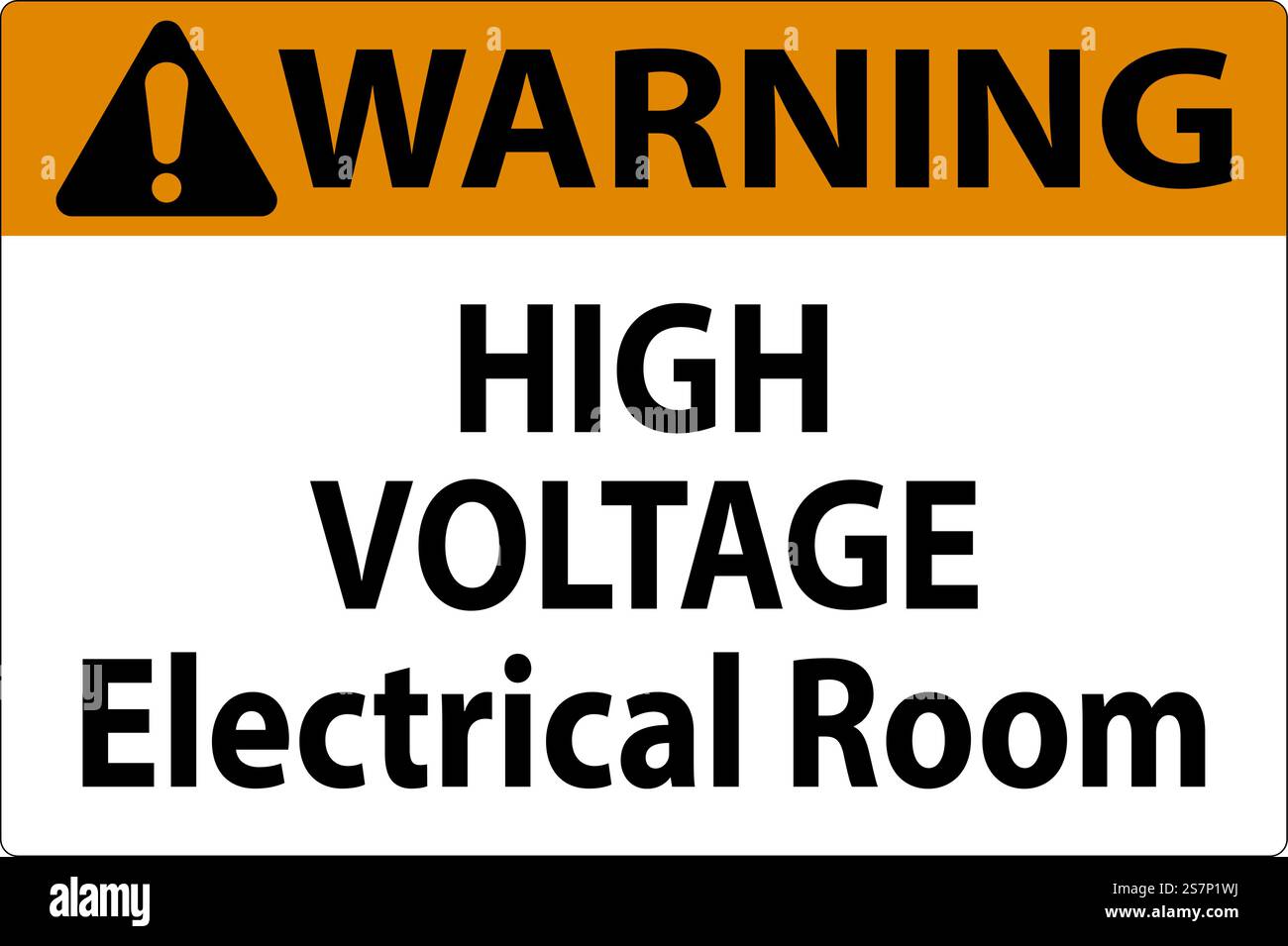 Warning Sign High Voltage - Electrical Room Stock Vector Image & Art ...