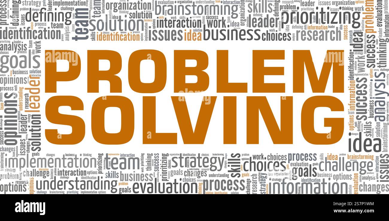 Problem Solving conceptual vector illustration word cloud isolated on ...