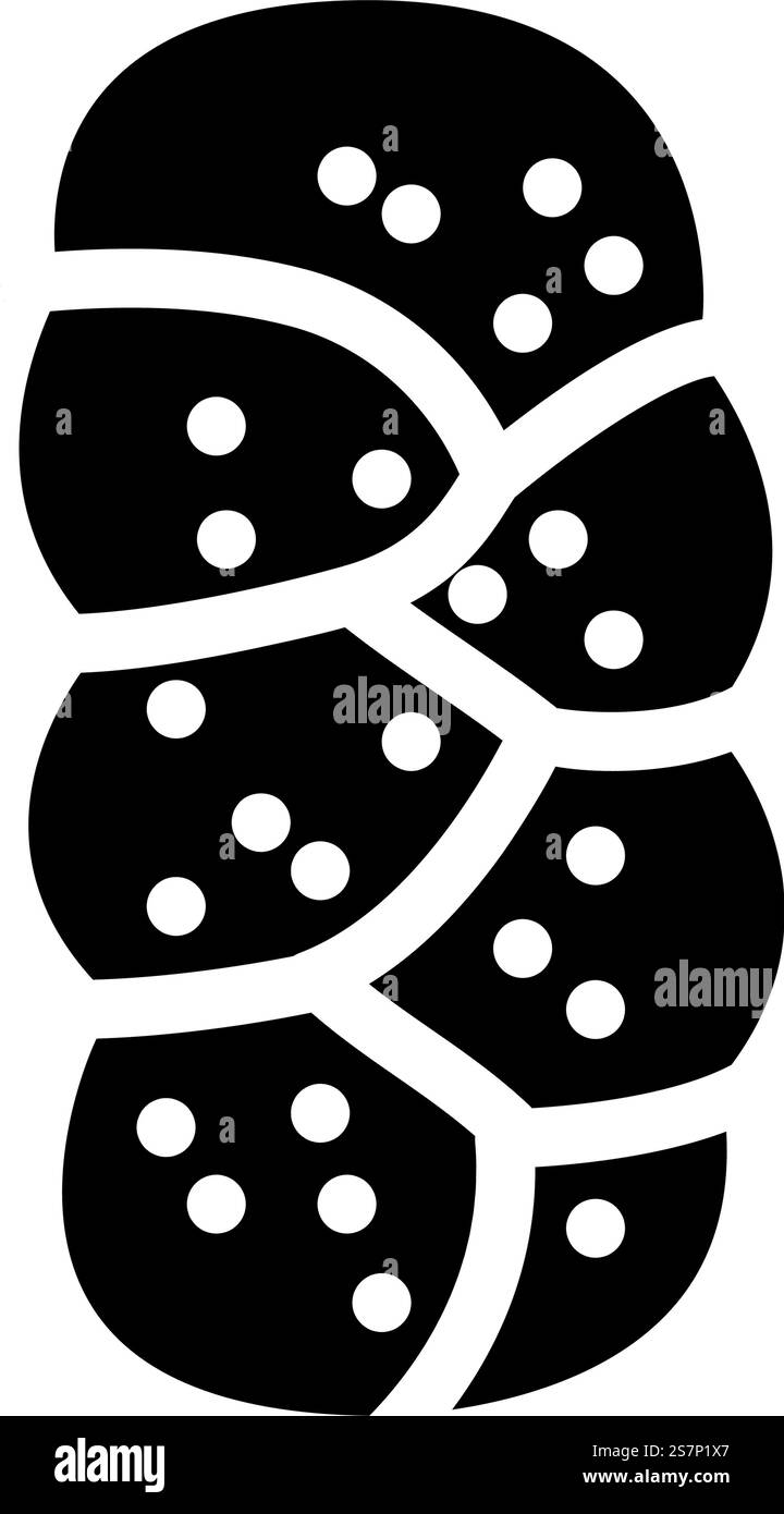 challah bread jewish glyph icon vector. challah bread jewish sign ...