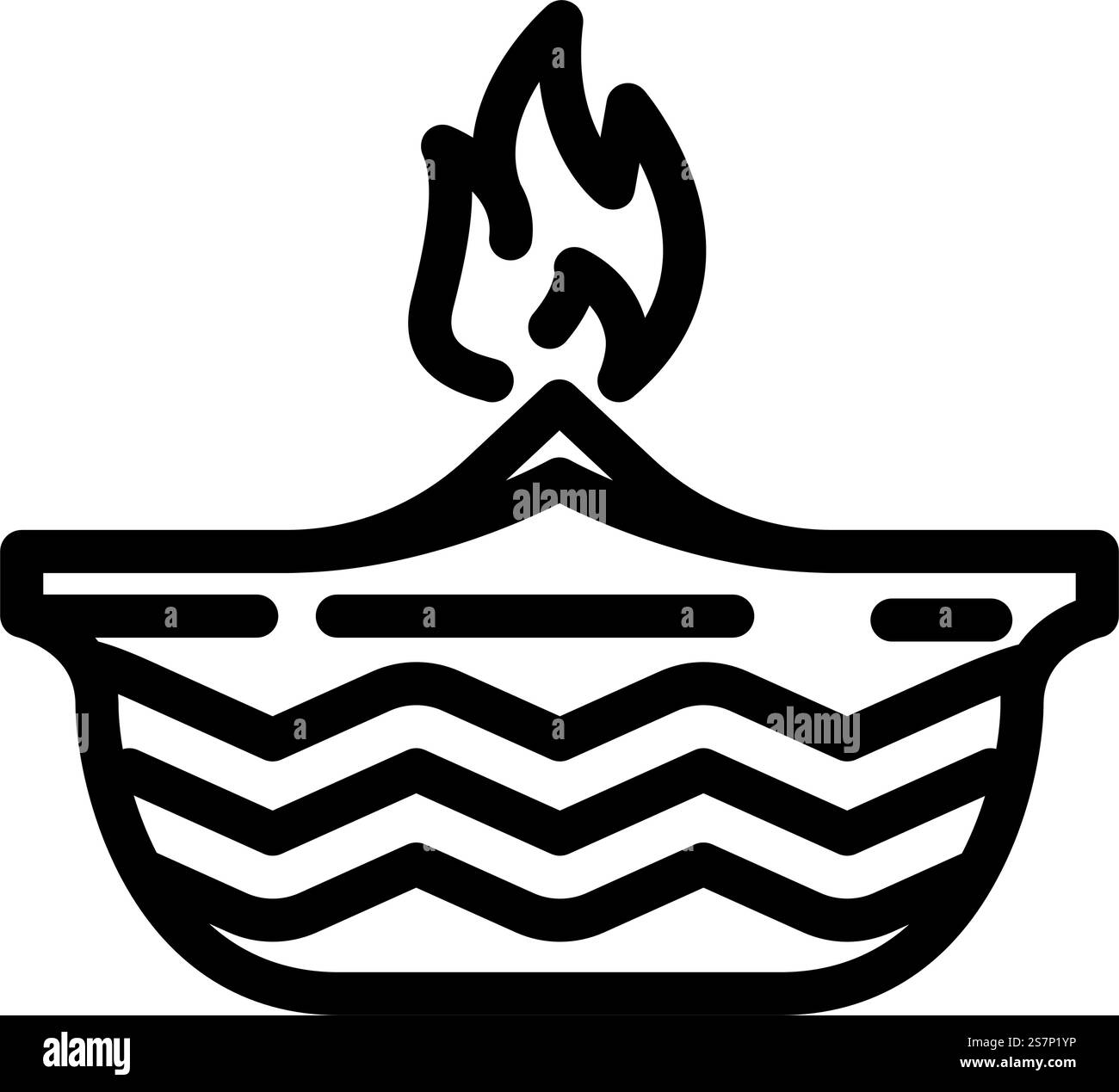 diya lamp hinduism line icon vector. diya lamp hinduism sign. isolated ...