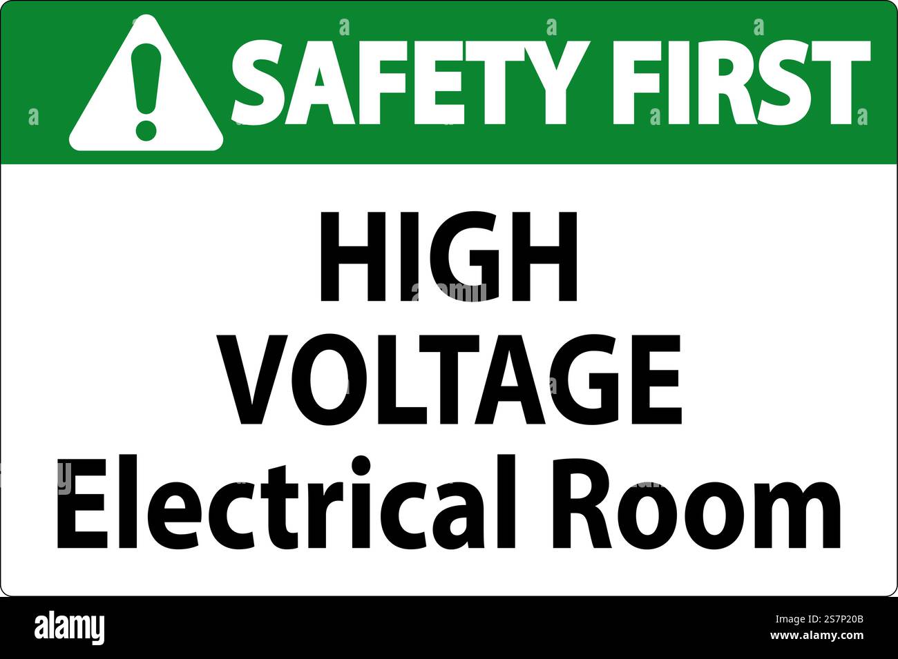 Safety First Sign High Voltage - Electrical Room Stock Vector Image ...