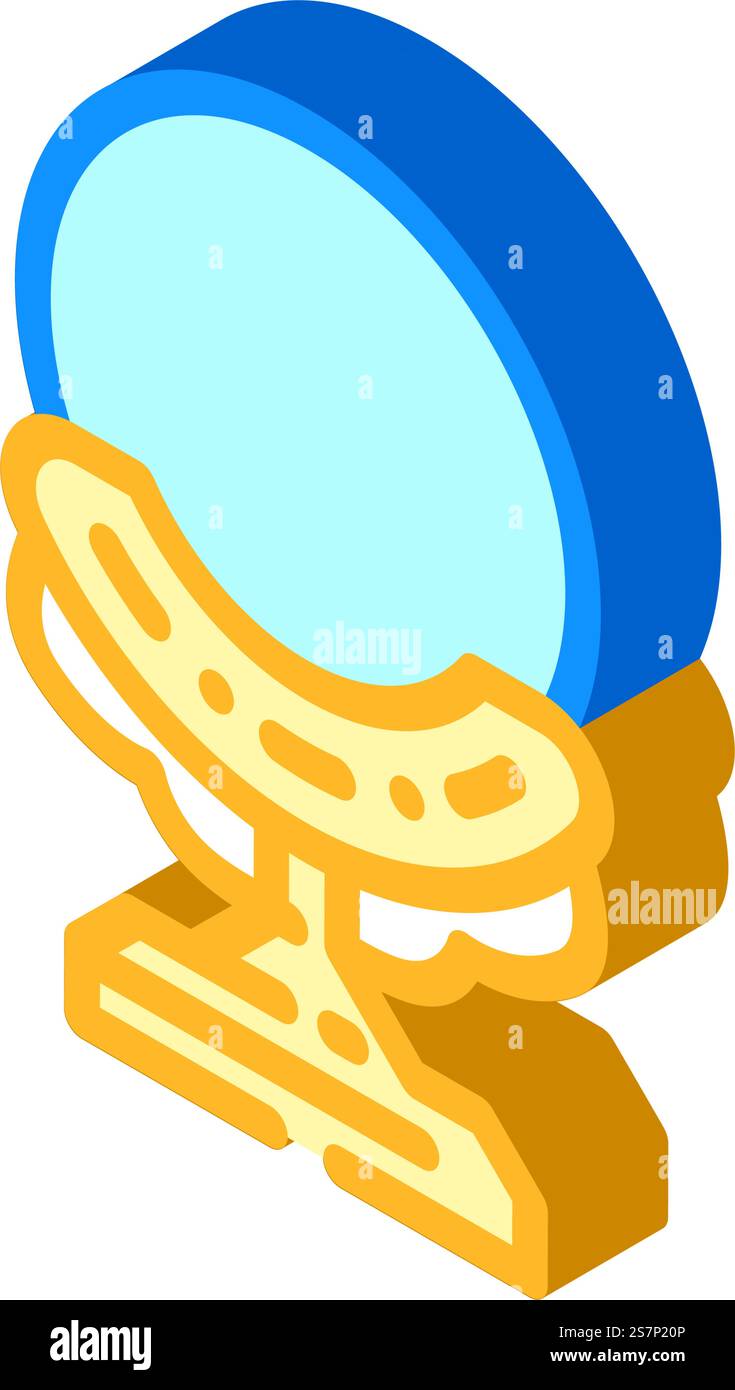 shintai mirror shintoism isometric icon vector. shintai mirror ...