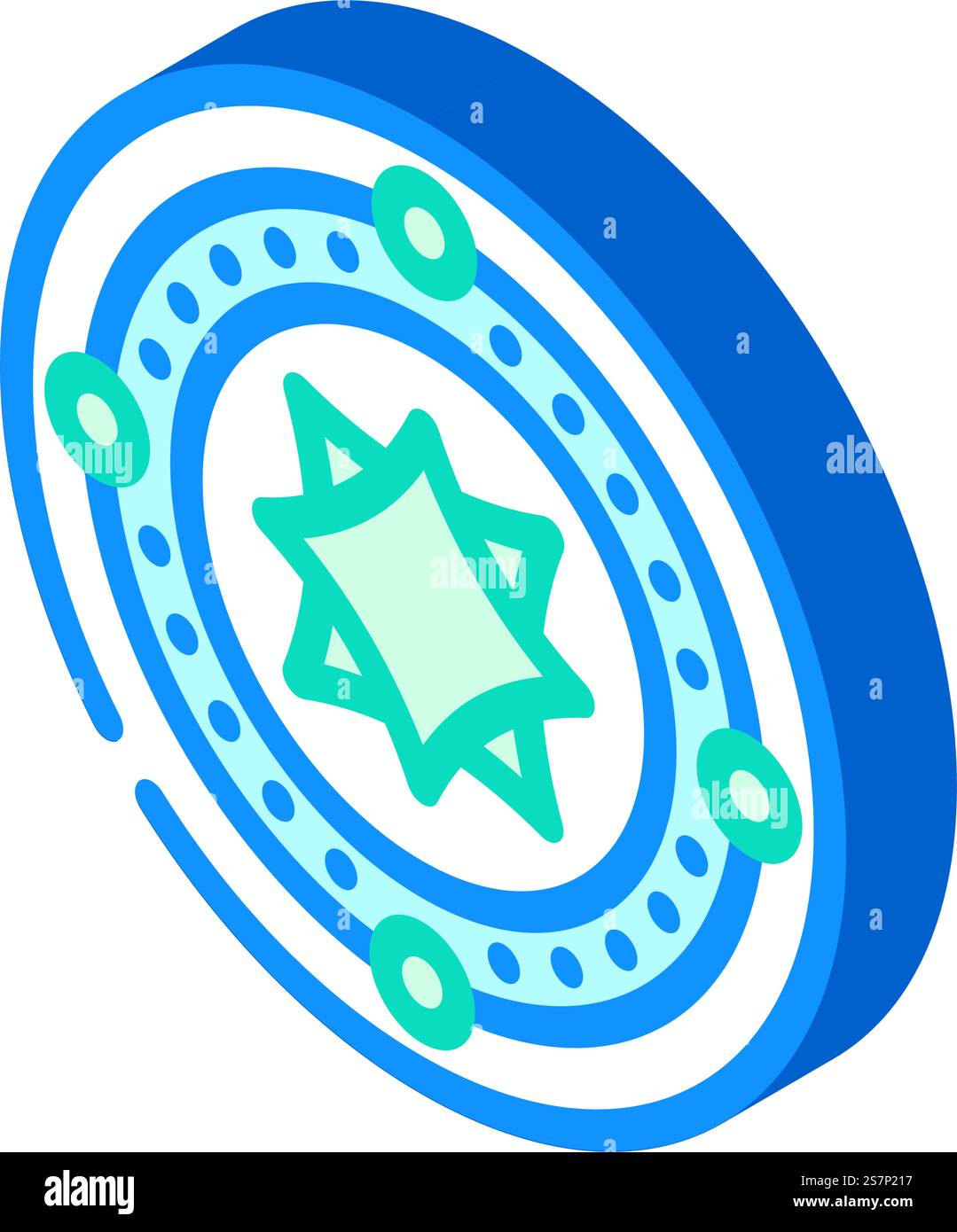 yata mirror shintoism isometric icon vector. yata mirror shintoism sign ...