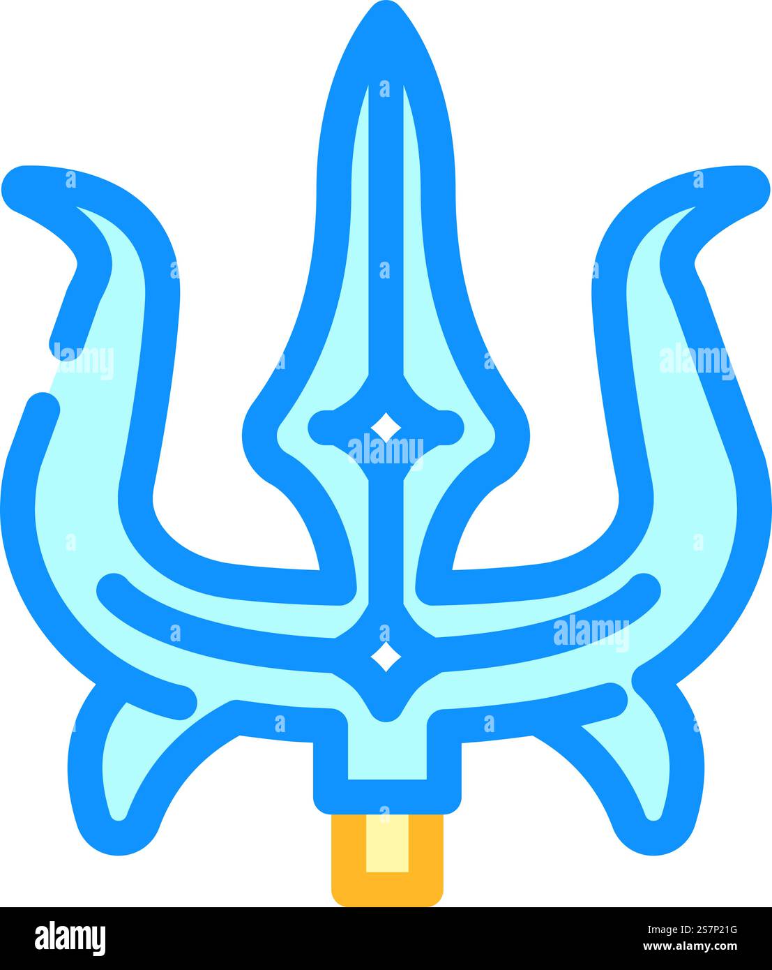 durga trident trishul color icon vector. durga trident trishul sign ...