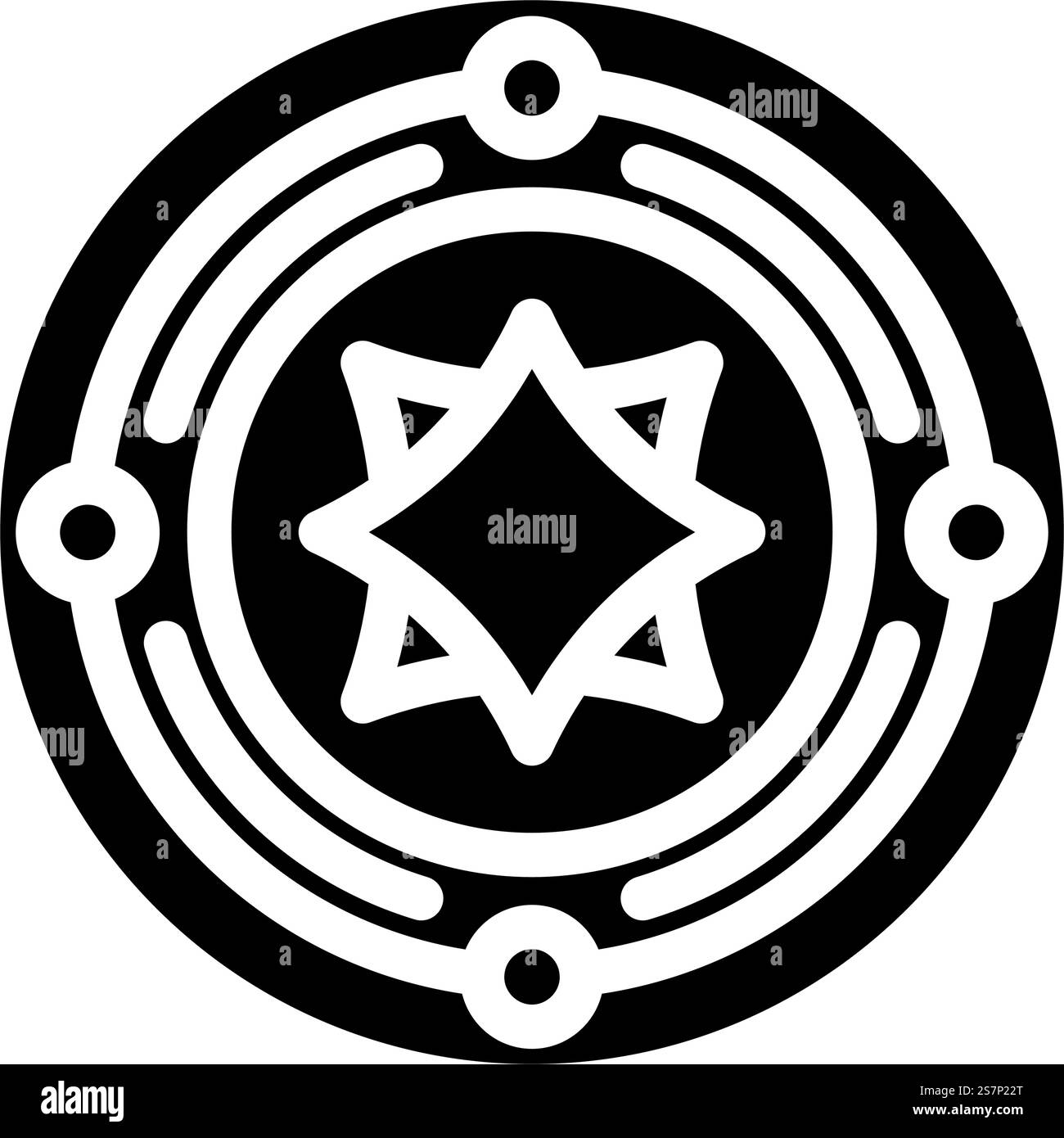 yata mirror shintoism glyph icon vector. yata mirror shintoism sign ...