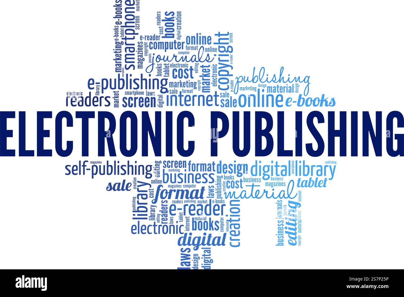 Electronic Publishing. e-publishing conceptual vector illustration word ...