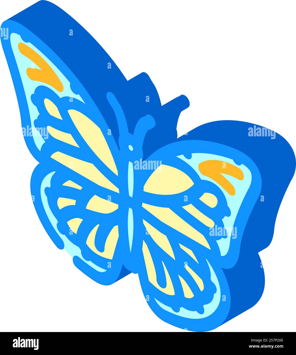 monarch summer isometric icon vector. monarch summer sign. isolated ...