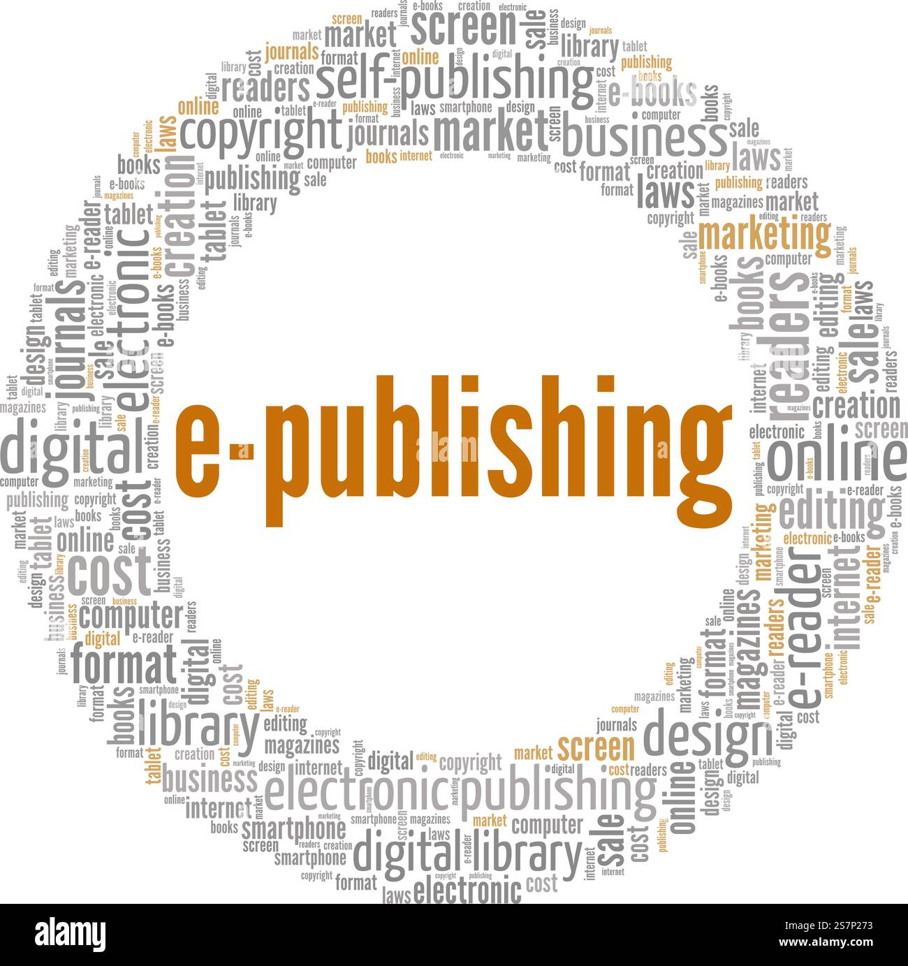 Electronic Publishing. e-publishing conceptual vector illustration word ...