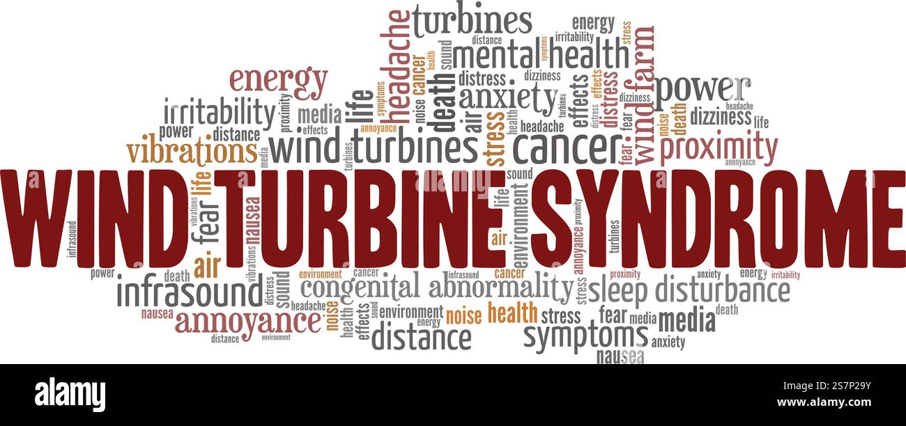 Wind Turbine Syndrome conceptual vector illustration word cloud ...