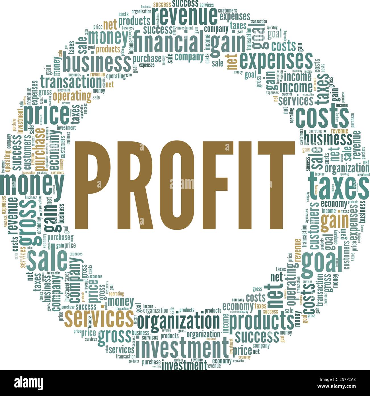 Profit conceptual vector illustration word cloud isolated on white ...