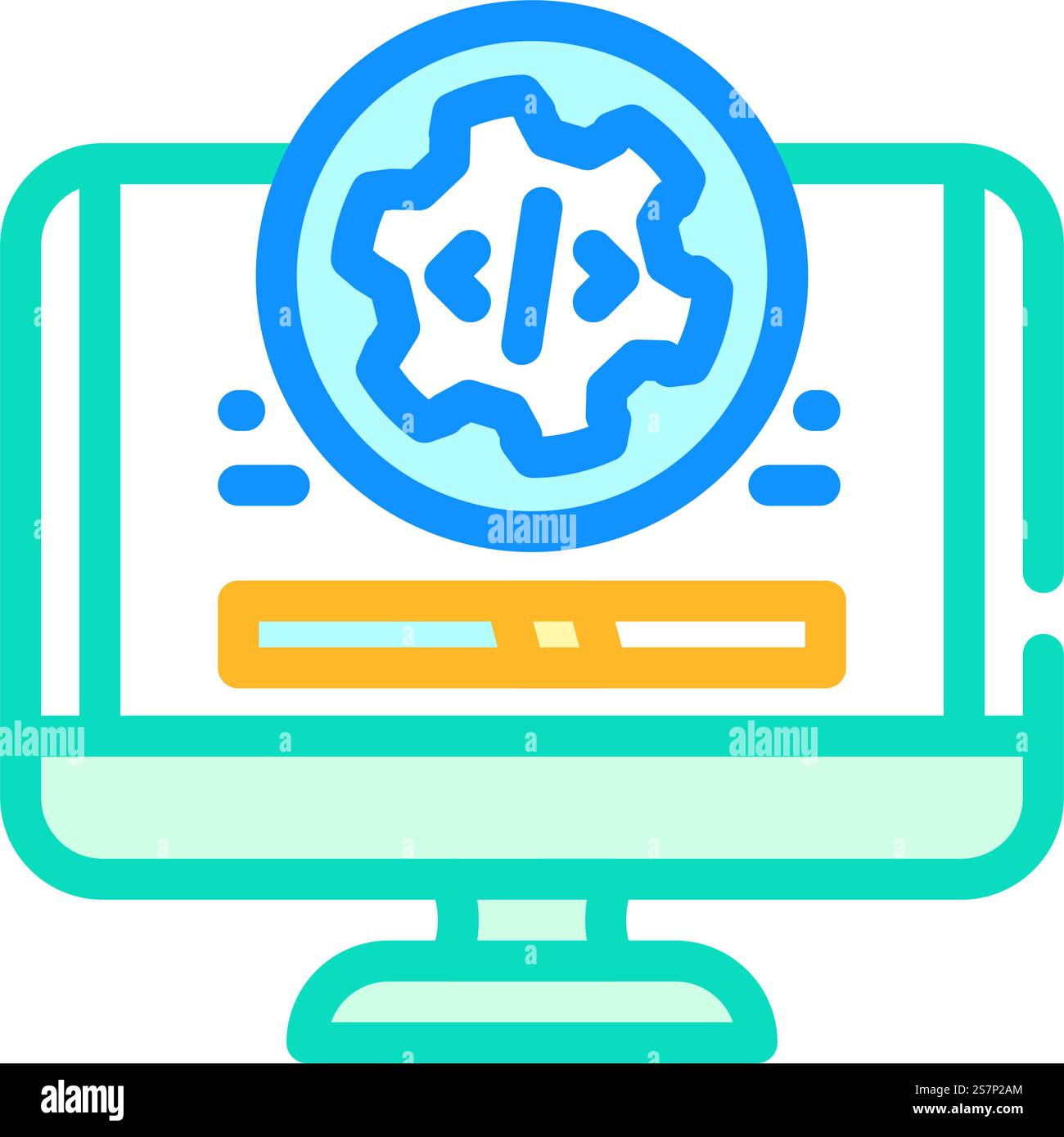 software maintenance color icon vector. software maintenance sign ...