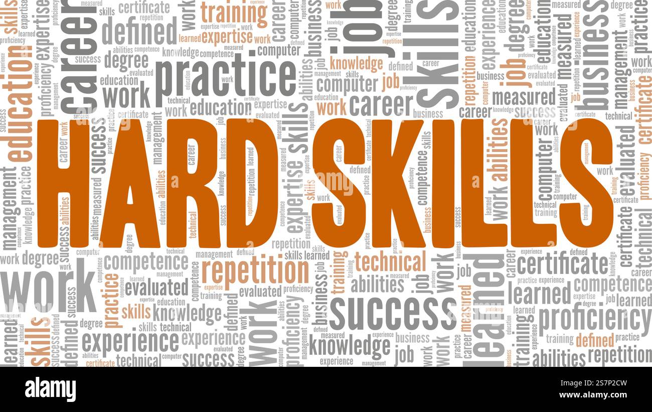 Hard Skills conceptual vector illustration word cloud isolated on white ...